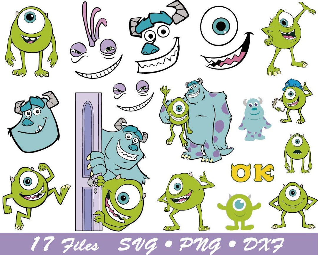 Monsters svg, Sully svg, Randall svg, Mike svg, Monsters Cut File ...