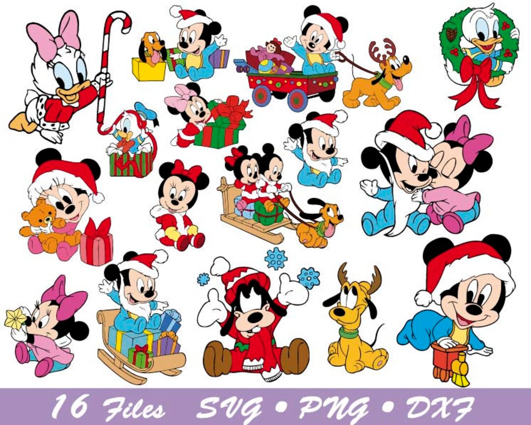 Baby Christmas Svg, Baby Mouse Christmas Svg, Mouse Friends Svg, Kids ...