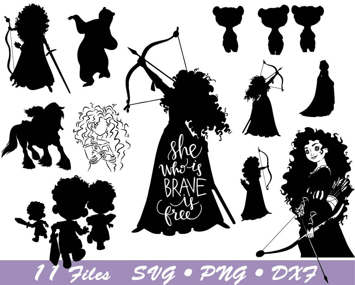 Brave Svg Merida Svg Disney Princess Svg Princess Svg - Etsy