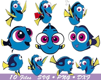 Finding Nemo SVG Dory Png Clipart Disneyland Ears Svg Cut - Etsy