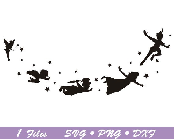 Tinkerbell Flying Outline