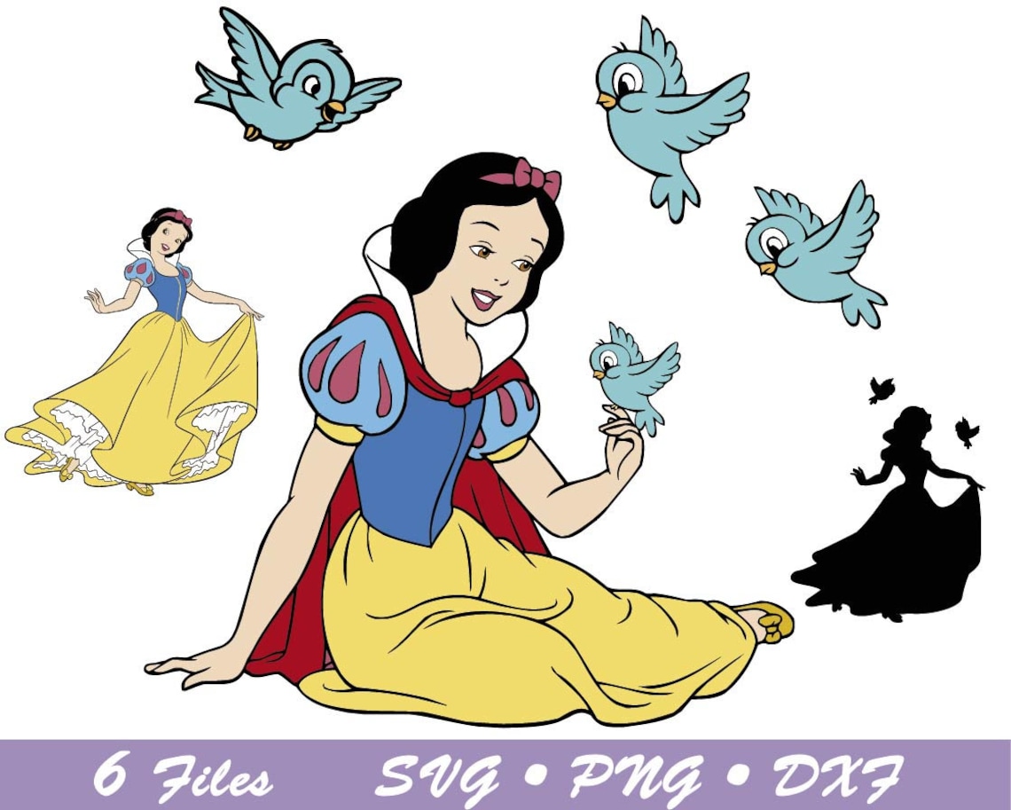 Princess Birds Birdies Svg Bird Snow White Disney Svg Bird - Etsy