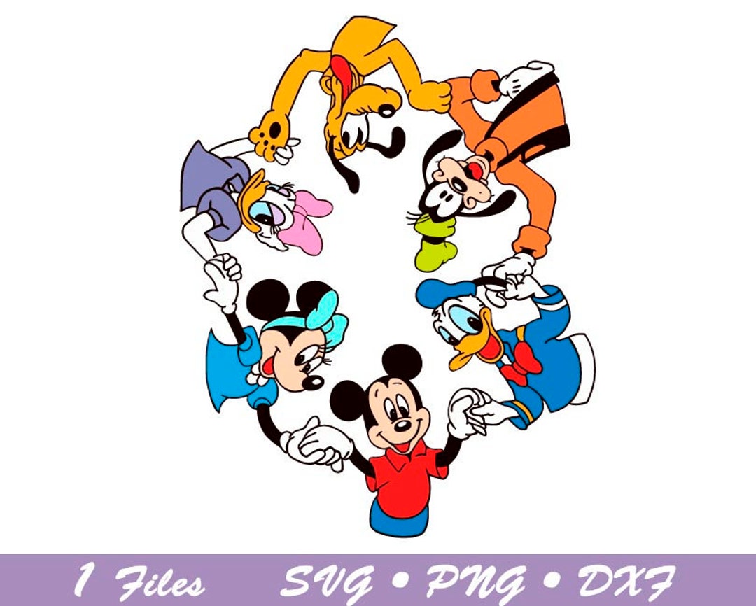 Mouse and Friends Svg Png Dxf, Friends Svg, Mouse and Friends Happy ...