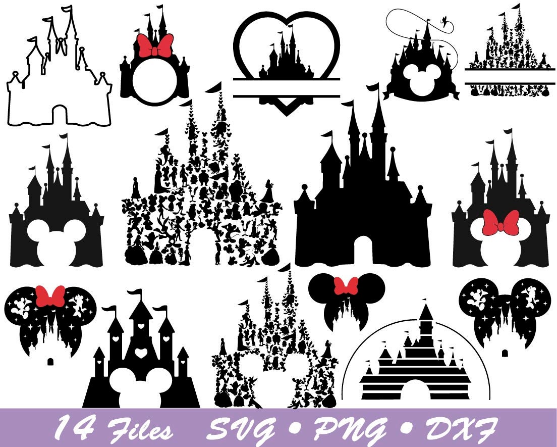 Mouse Castle Svg, Mouse Castle Fireworks Svg, Castle Svg, Castle ...