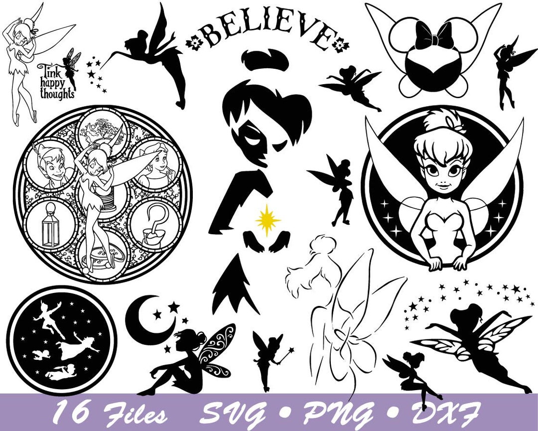Tinkerbell Bundle Svg Tinkerbell Cricut, Tinkerbell Silhouette Svg ...