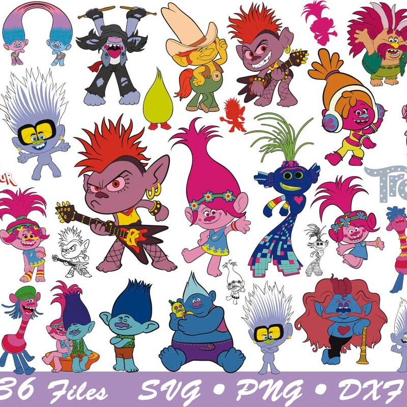Trolls Movie Svg - Etsy