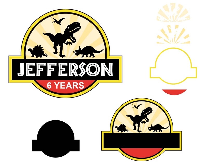 Jurassic Park Birthday Template Svg Dinosaur T Rex Svg Etsy