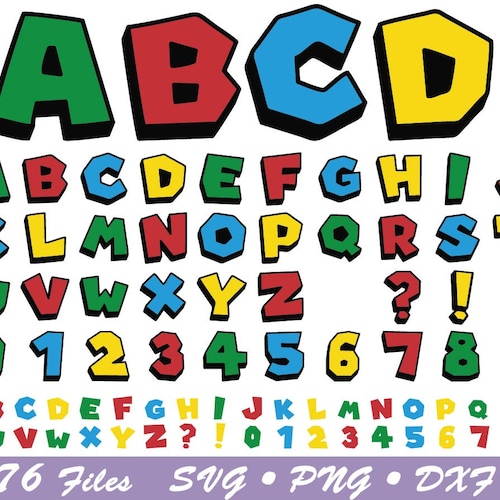 Mario Bros Alphabet Svg Super Mario Fonts Svg Mario Bros - Etsy Ireland