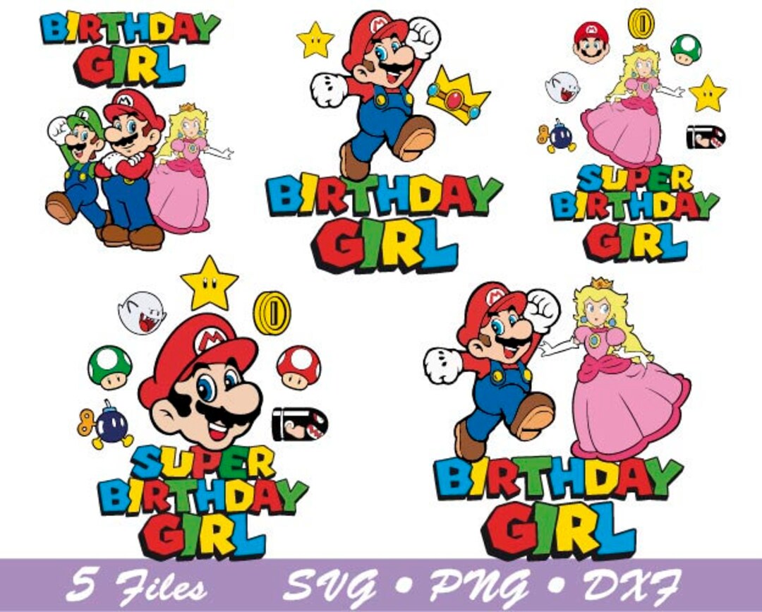 Super Mario Bundle Svg, Princess Peach Svg, Super Mario Cut Files ...