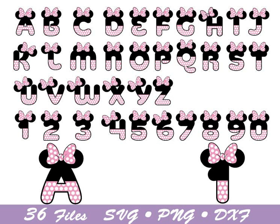 Font Mouse Svg, Mouse Alphabet Svg, Letters Svg, Birthday Svg, Family ...