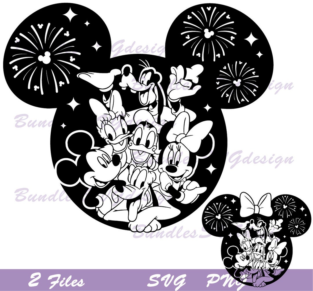 Mouse Friends Head Svg, Mouse Friends Ears Png, Mouse Silhouette Svg ...