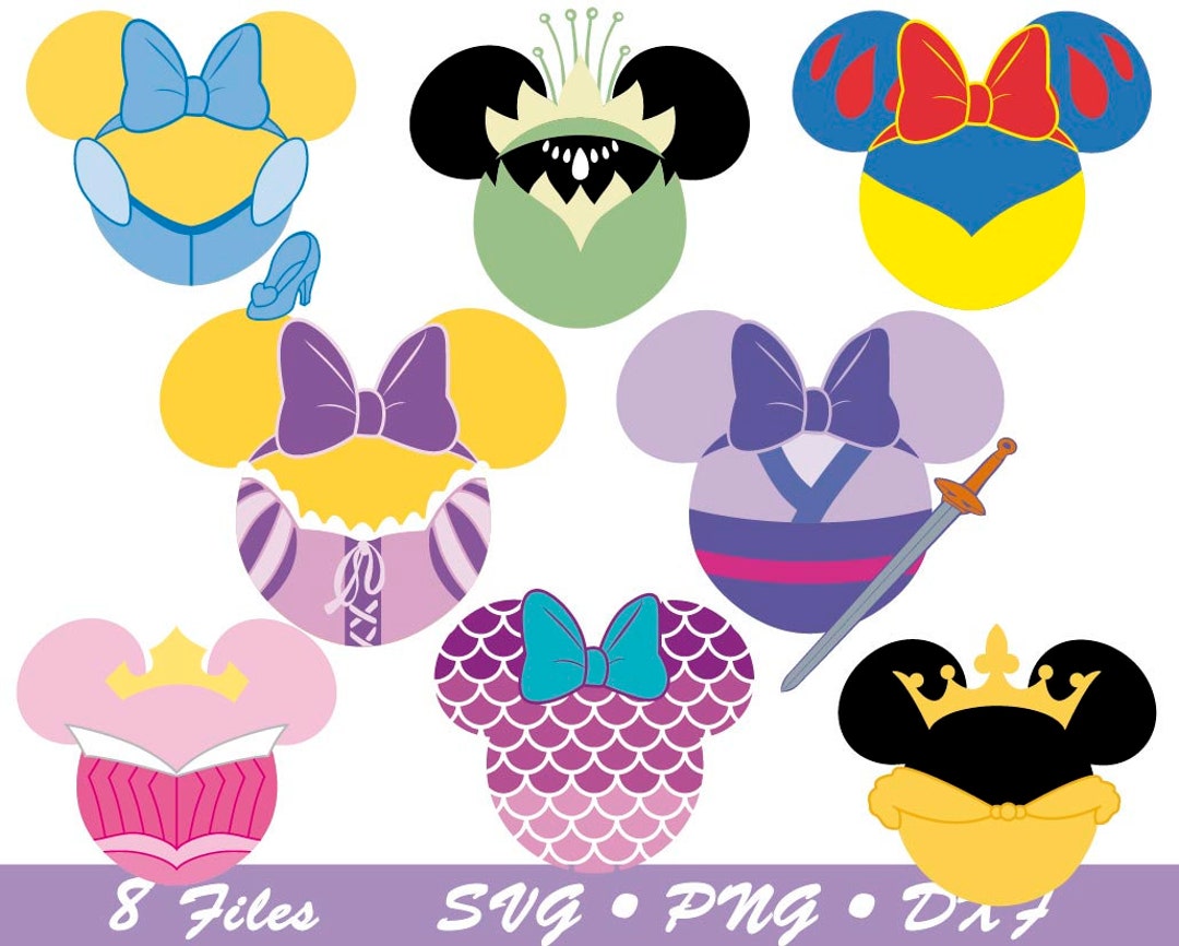 Mouse Shaped Svg, Princess Mouse Head Svg, Princess Mouse Ears Svg ...