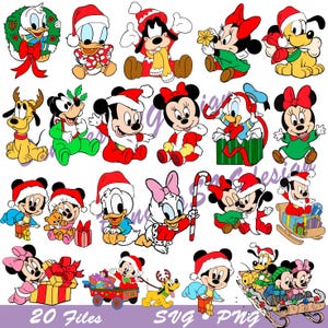 Baby Christmas Svg, Baby Mouse Christmas Svg, Mouse Friends Svg, Kids ...