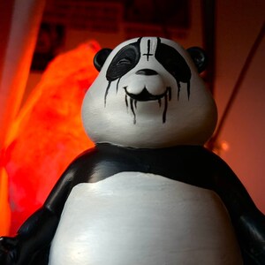 Corpse Panda Handmade Clay Decor, Black Metal, Face Paint, Meditation ...
