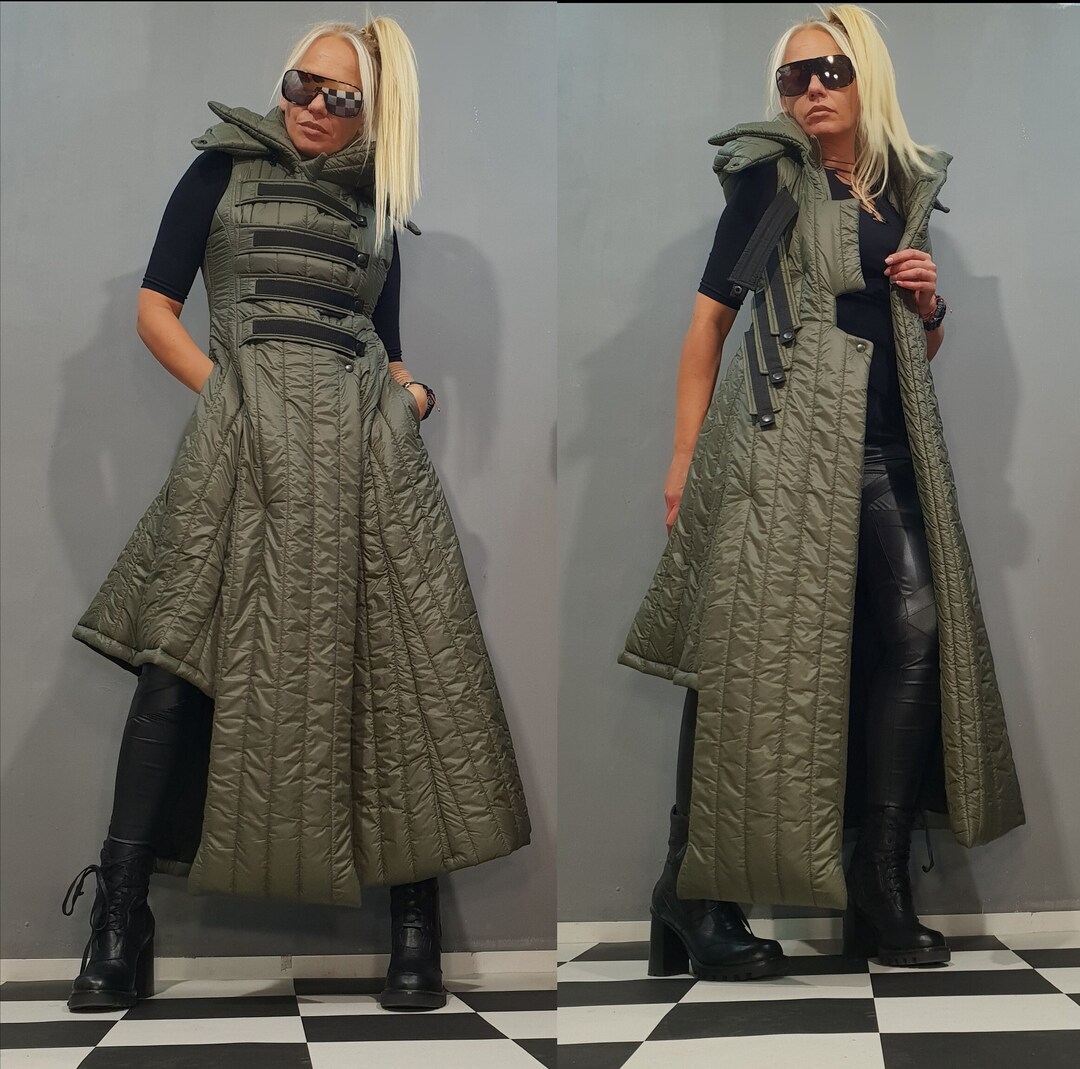 Avant Garde Quilted Vest Jacket – Extravagant Sleeveless Winter Coat ...