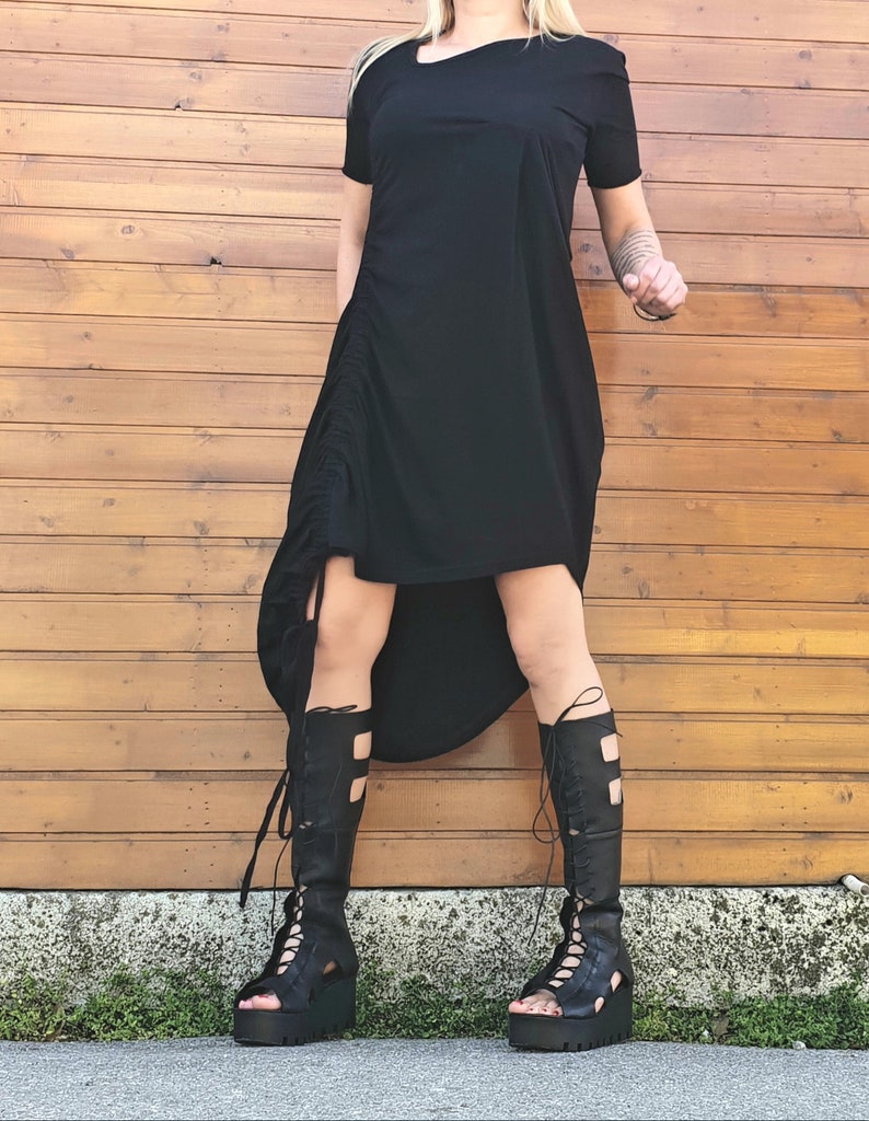 Avant Garde Cotton Tunic Dress: Asymmetrical Gothic Oversize - Etsy