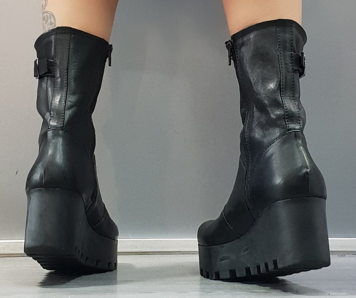 Gothic Women Boots All Seasons Leather Boots Steampunk | Etsy