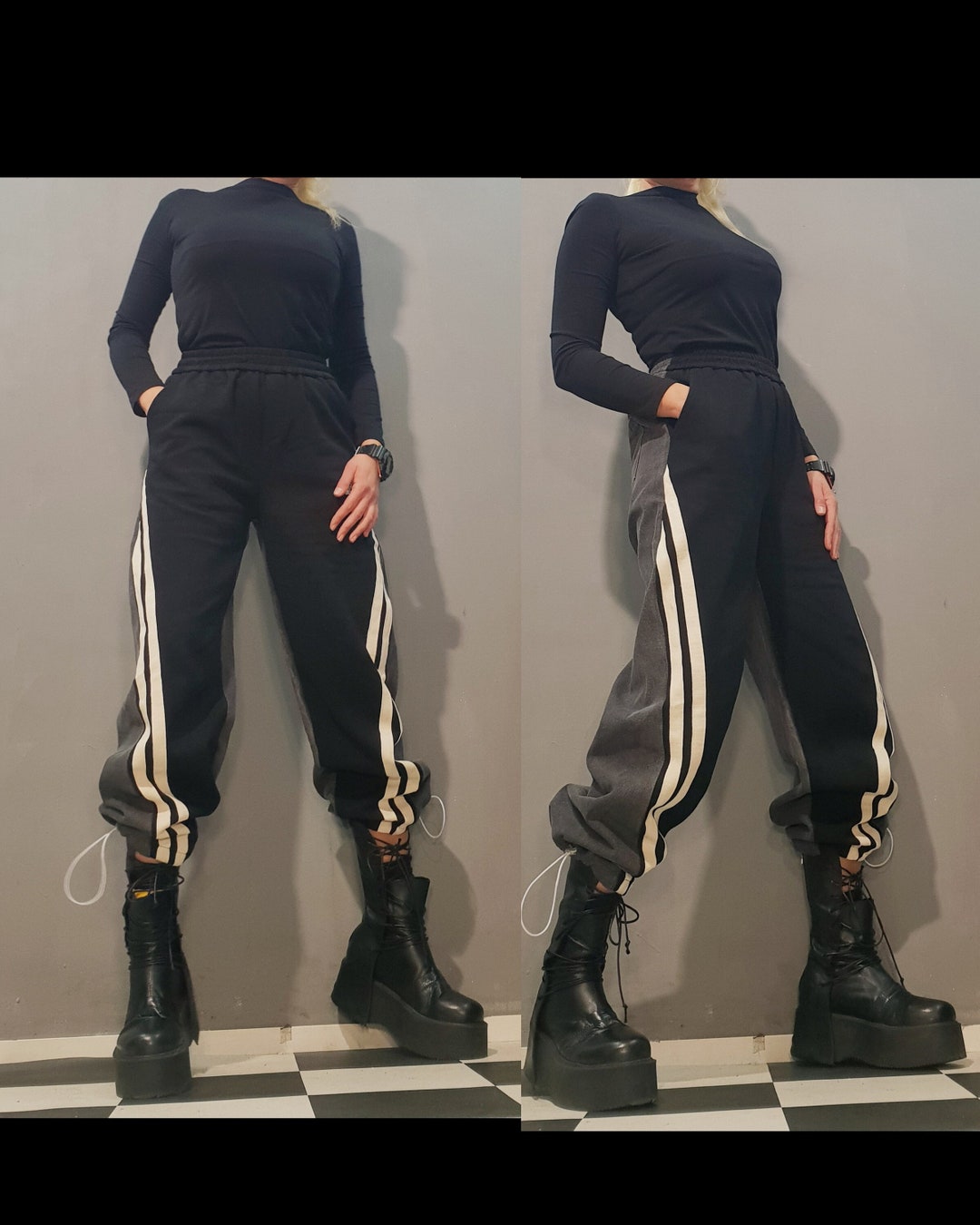 Urban Wide Women Pants – Avant Garde Gothic Trousers, Handmade Baggy ...