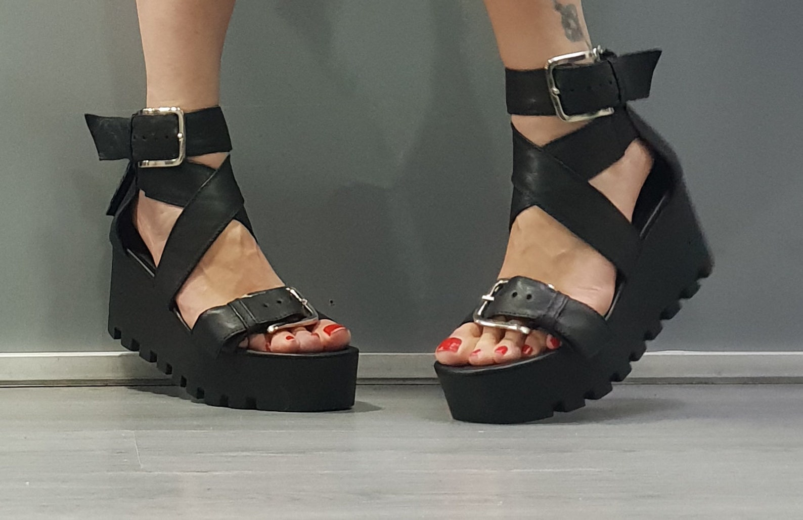 Platform Leather Sandals High Summer Sandals Combat Sandals - Etsy