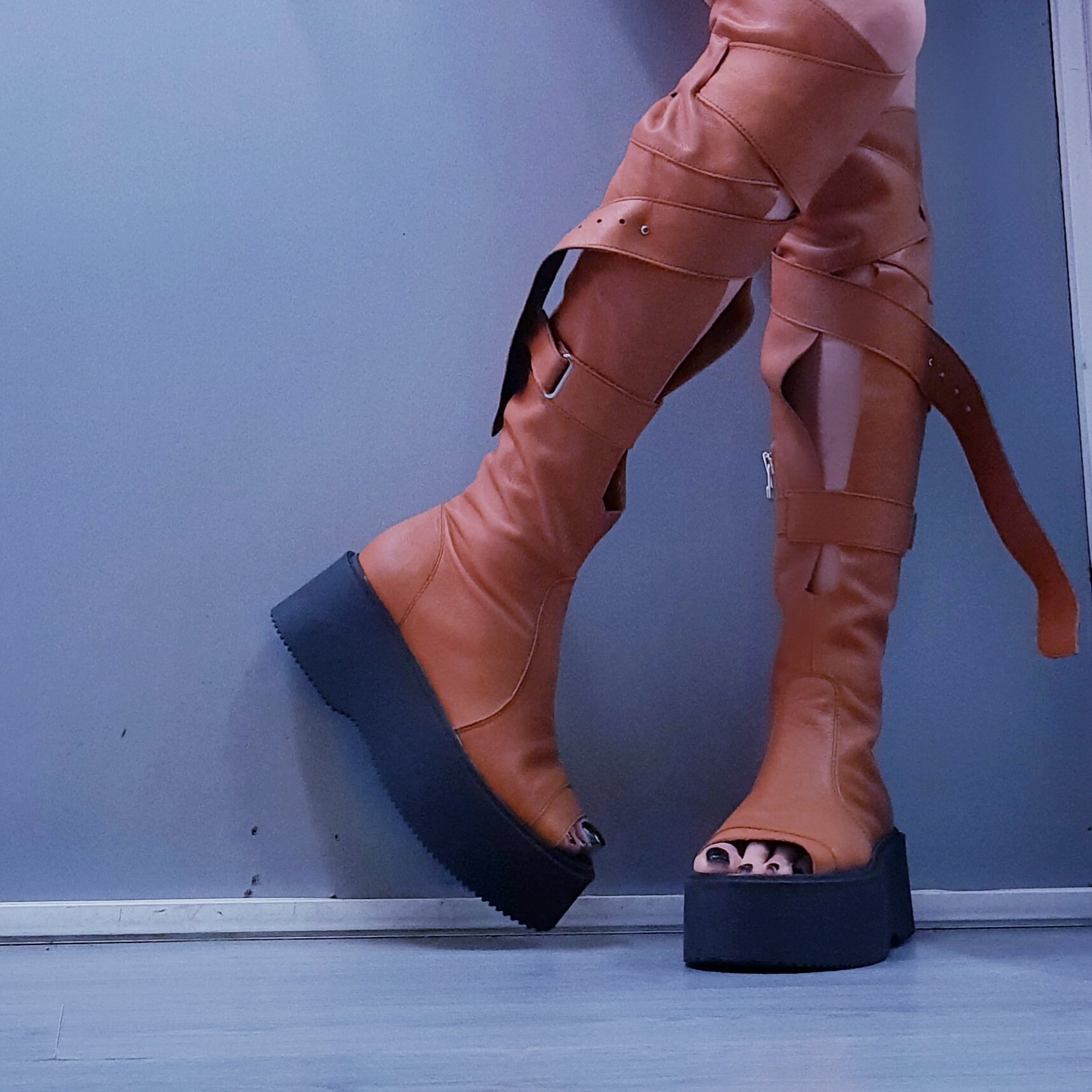 Summer Gladiator Boots Platform High Boots Genuine Shoes - Etsy