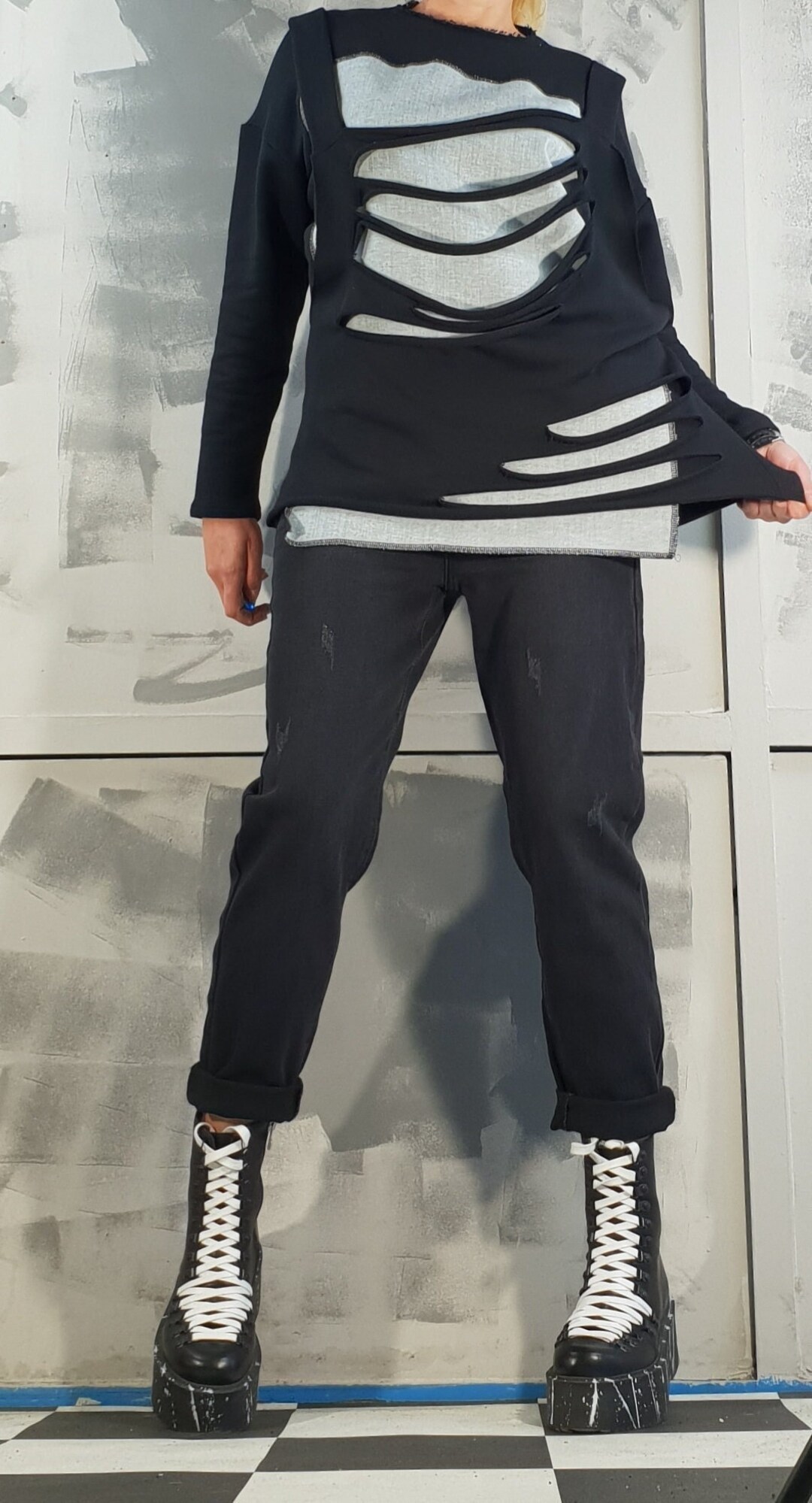 Avant Garde Top , Deconstructed Top, Loose Blouse, Asymmetrical Blouse ...