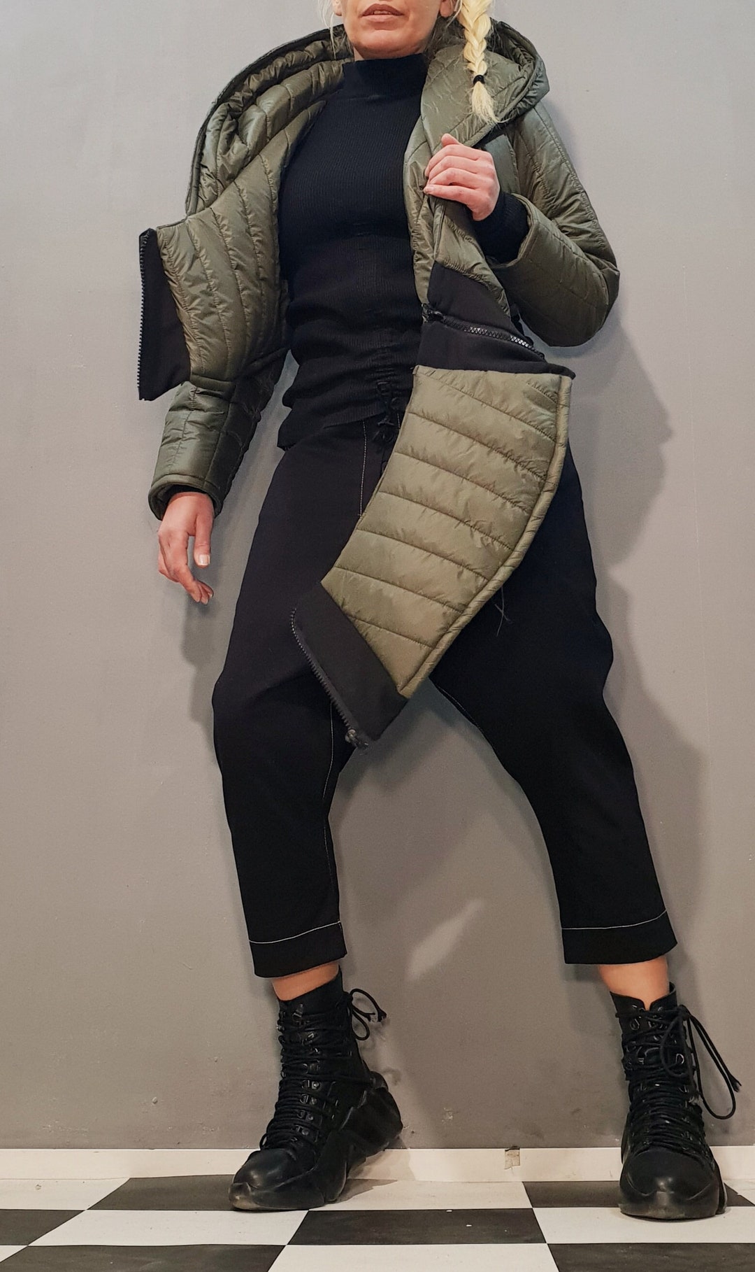 Avant Garde Women Jacket, Warm Hoodie Jacket, Extravagant Short Jacket ...