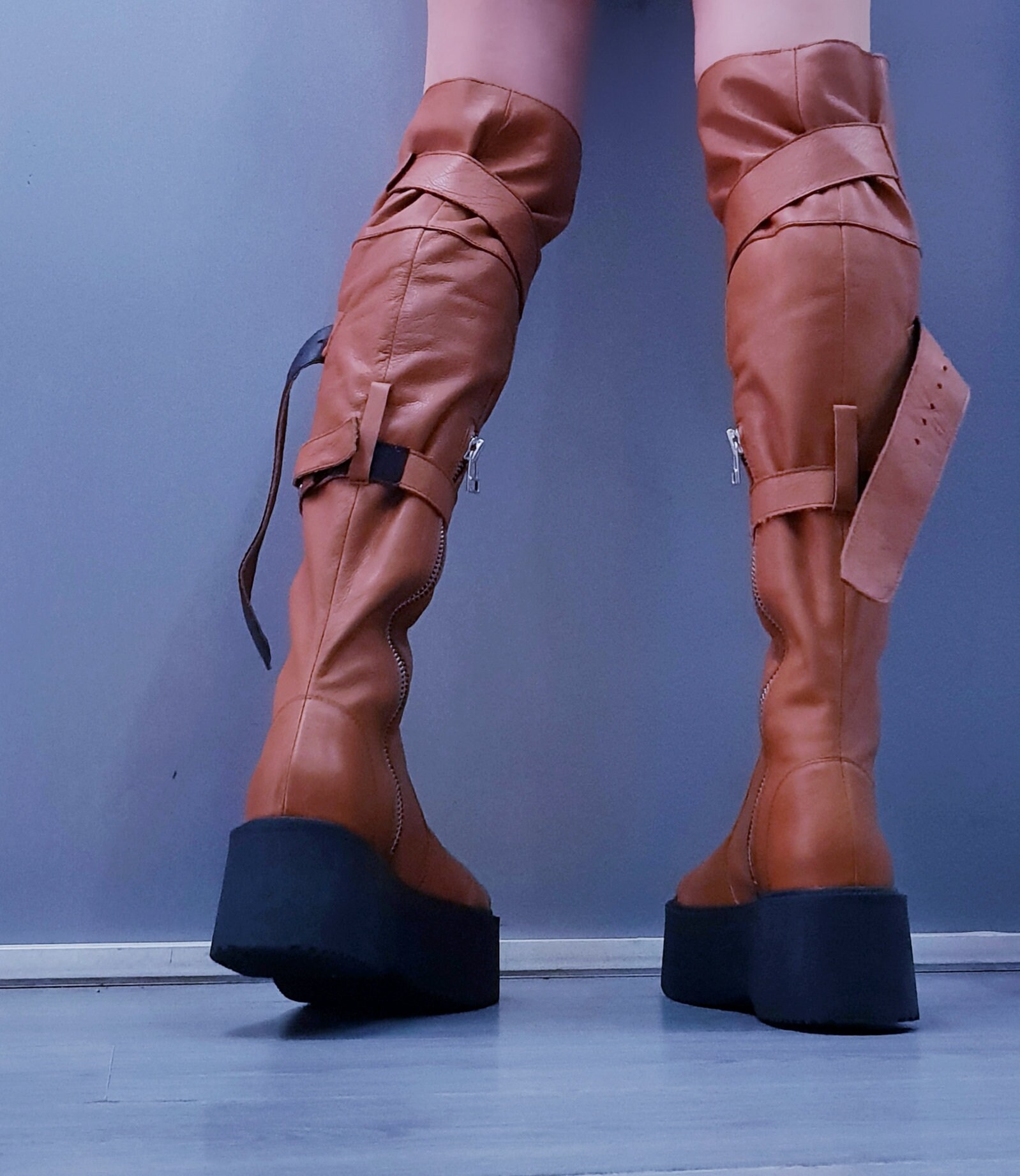 Summer Gladiator Boots Platform High Boots Genuine Shoes - Etsy