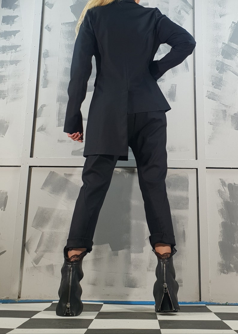 Asymmetrical Black Blazer – Avant Garde Statement Jacket, Sculptural ...