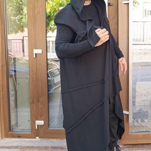 Extravagant Men's Cotton Jacket, Asymmetrical Men's Jacket, Black ...