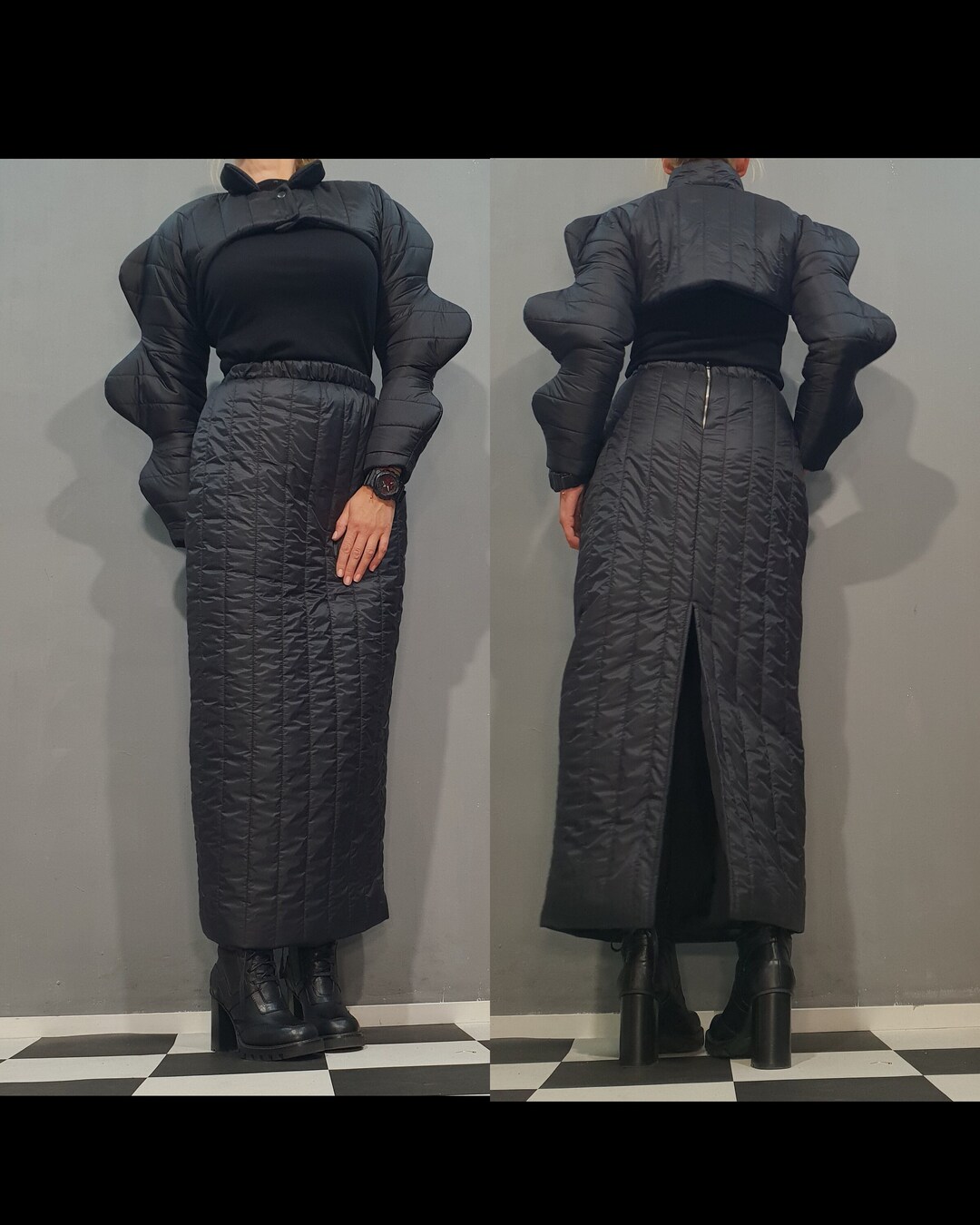 Extravagant Women Set, Short Avant Garde Jacket With Long Skirt, Avant ...