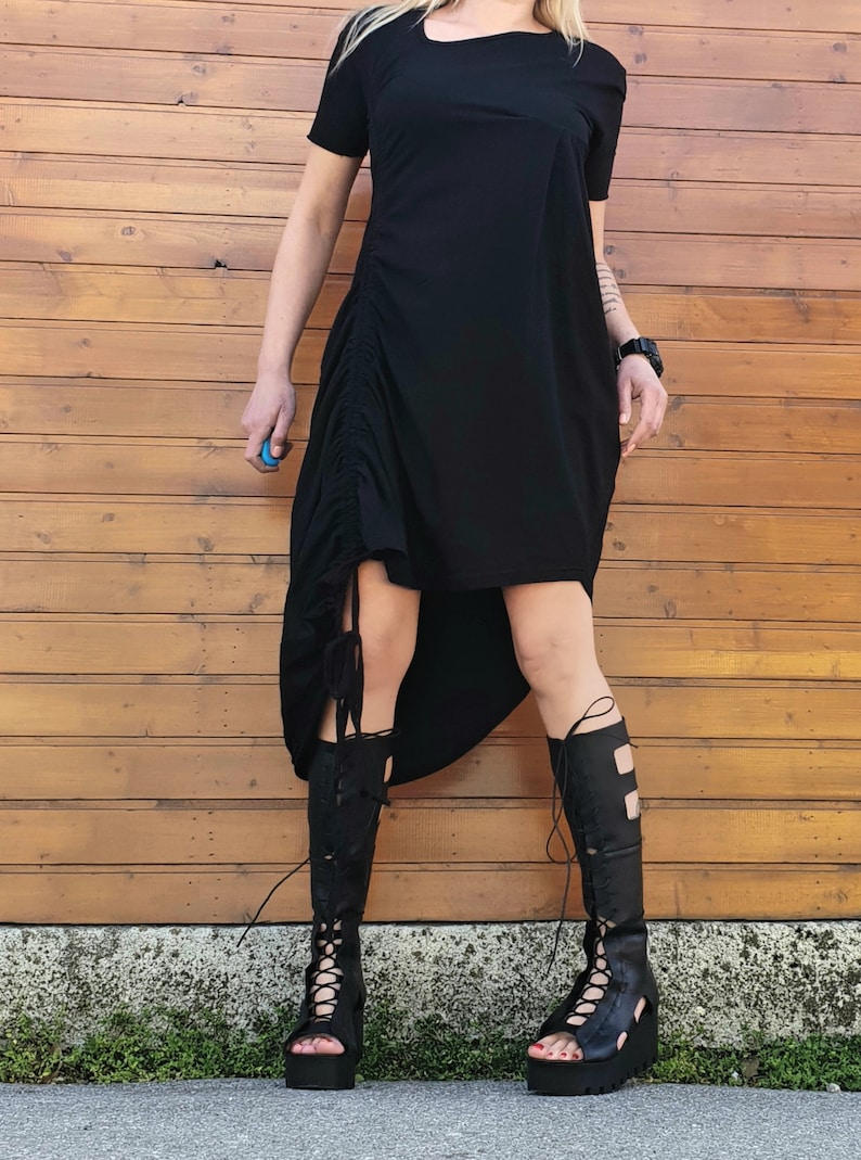 Avant Garde Cotton Tunic Dress: Asymmetrical Gothic Oversize - Etsy