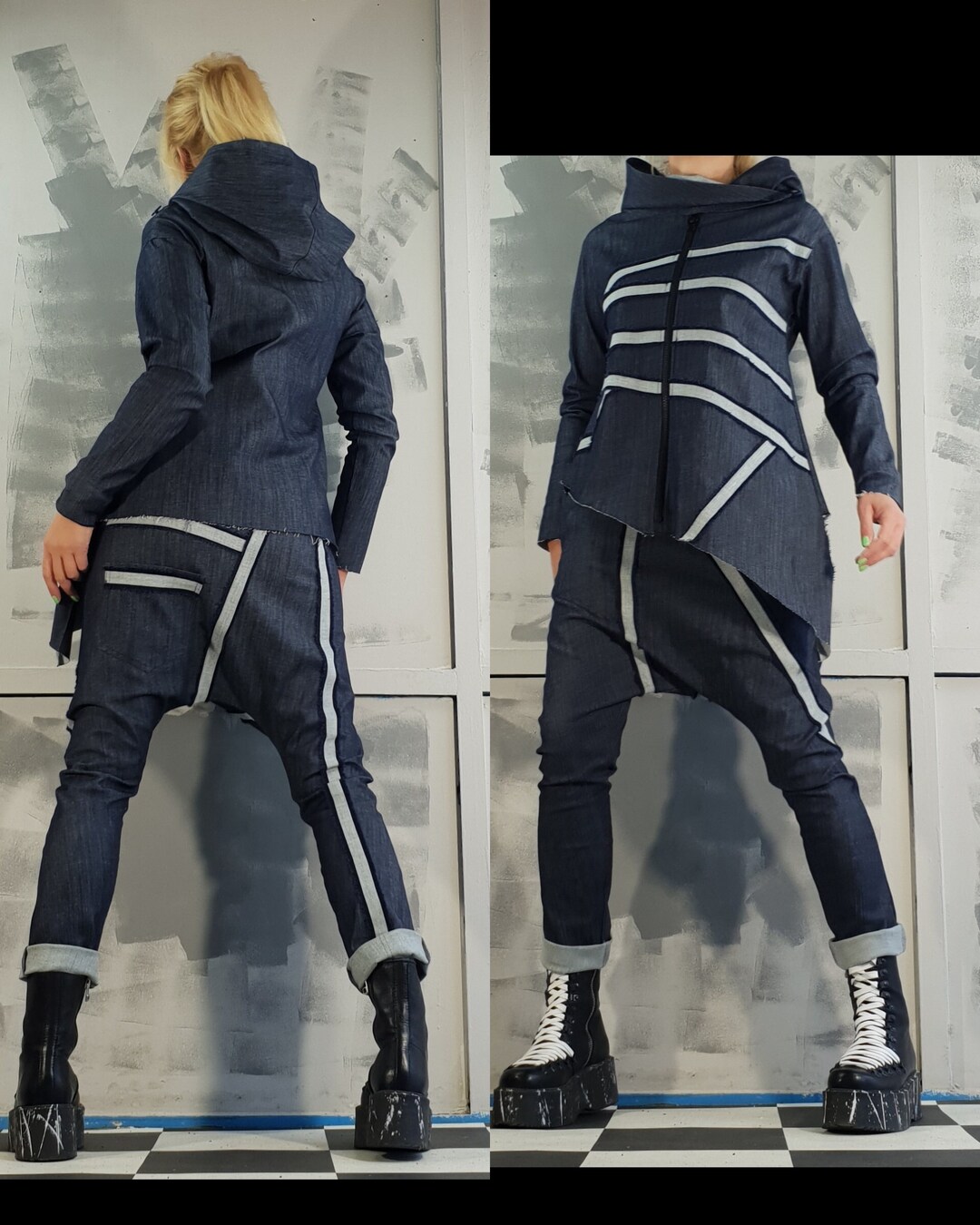 Avant Garde Two Parts Set Extravagant Women Costume Avant - Etsy