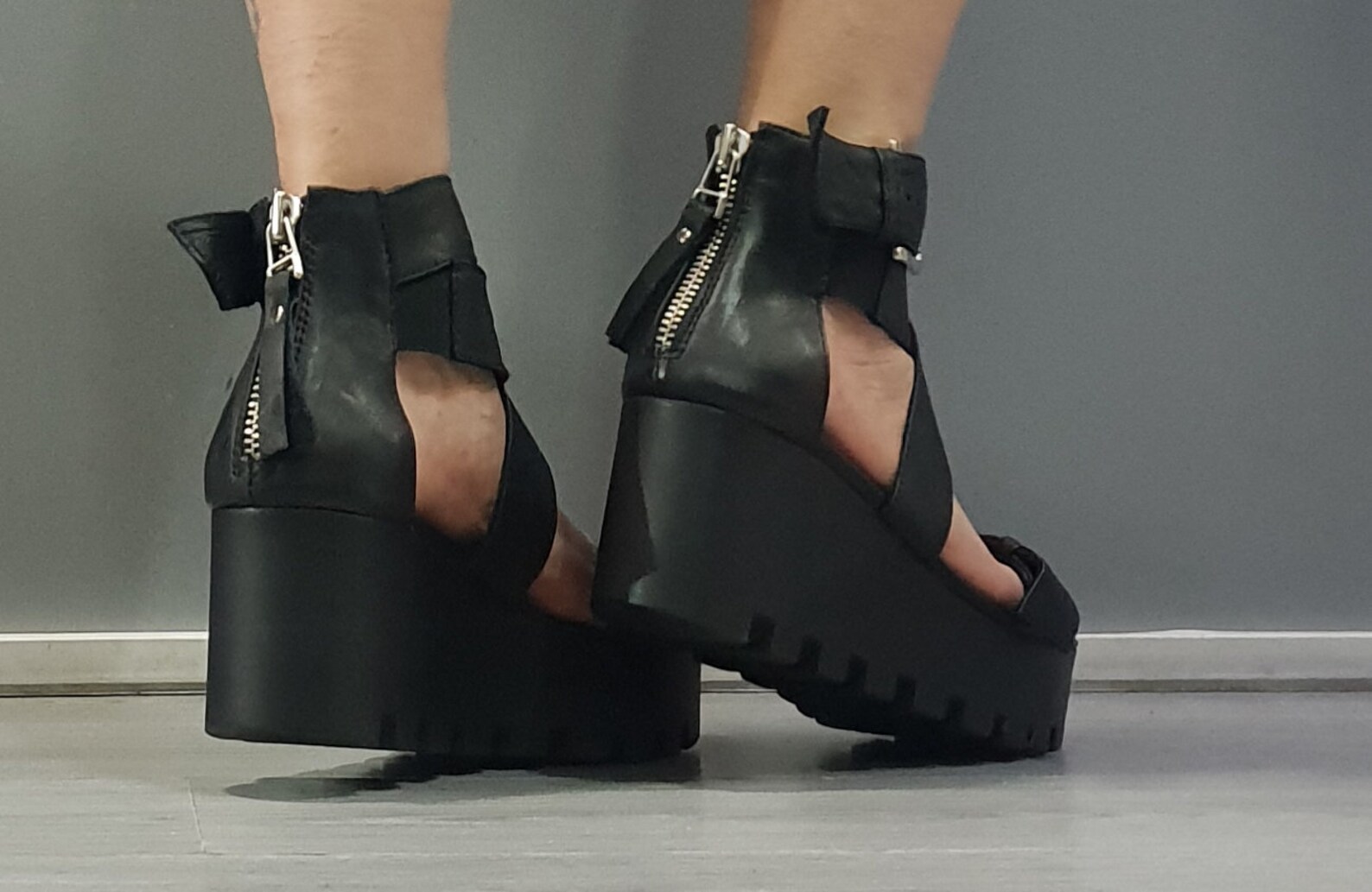 Platform Leather Sandals High Summer Sandals Combat Sandals - Etsy