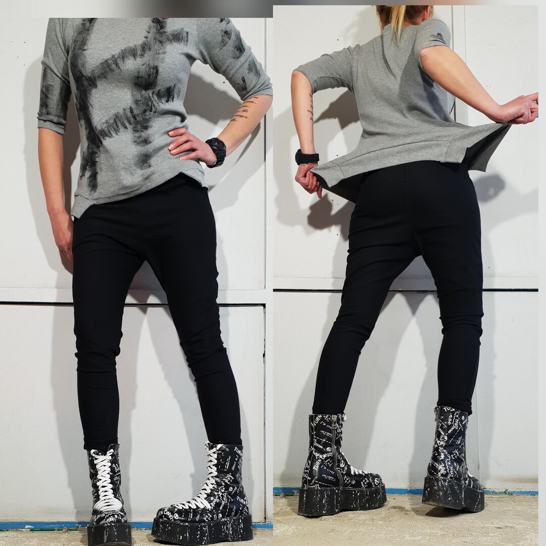 Painted Top, Avant Garde Top, NEW Extravagant Top, Asymmetric Cotton ...