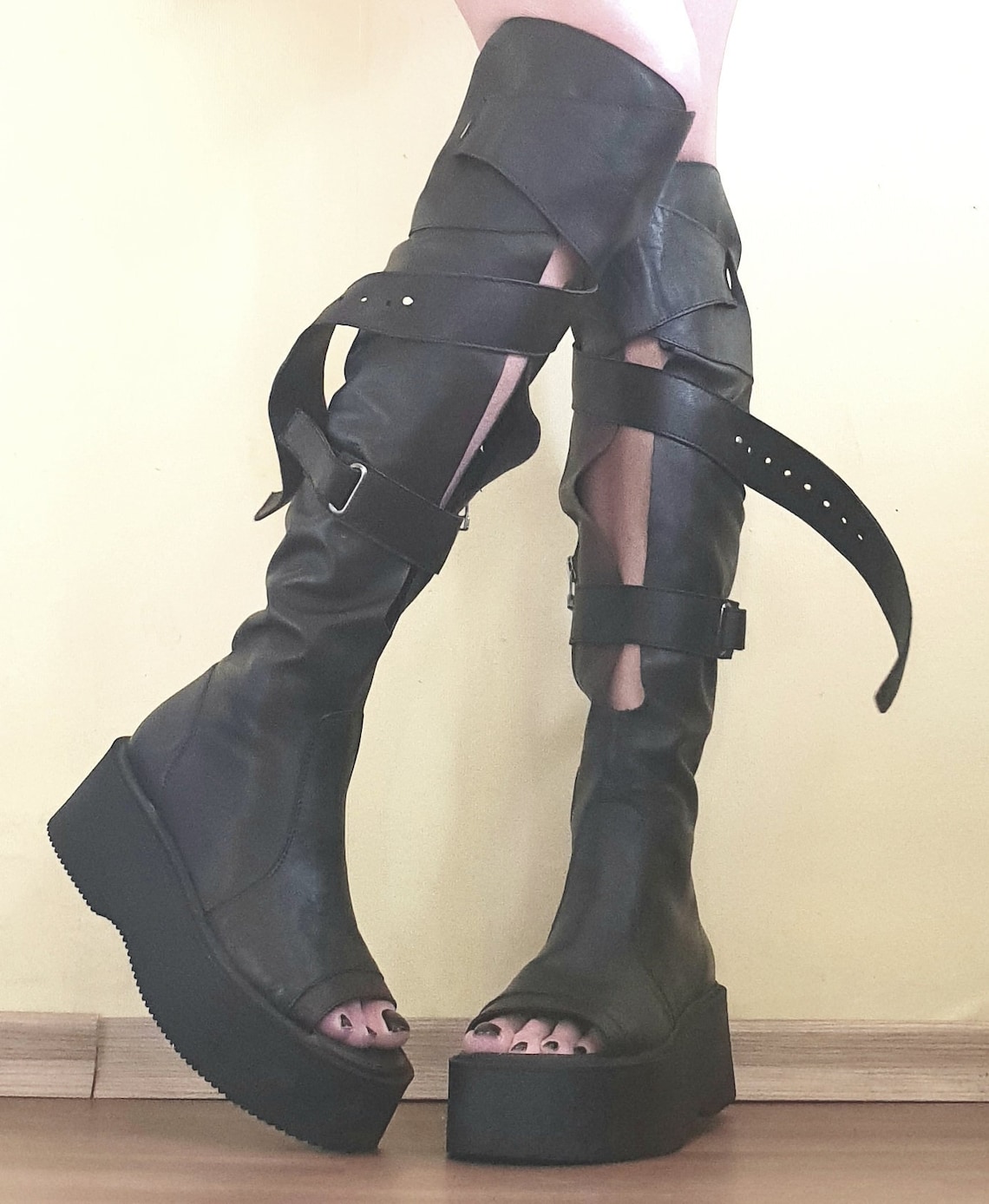 Summer Gladiator Boots Platform High Boots Genuine Shoes - Etsy