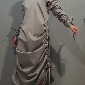 Avant Garde Party Dress, Asymmetrical Dress, Long Sleeve Dress ...