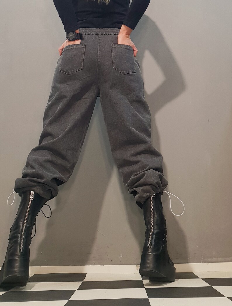 Urban Wide Women Pants – Avant Garde Gothic Trousers, Handmade Baggy ...