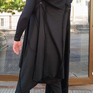 Extravagant Men's Cotton Jacket, Asymmetrical Men's Jacket, Black ...