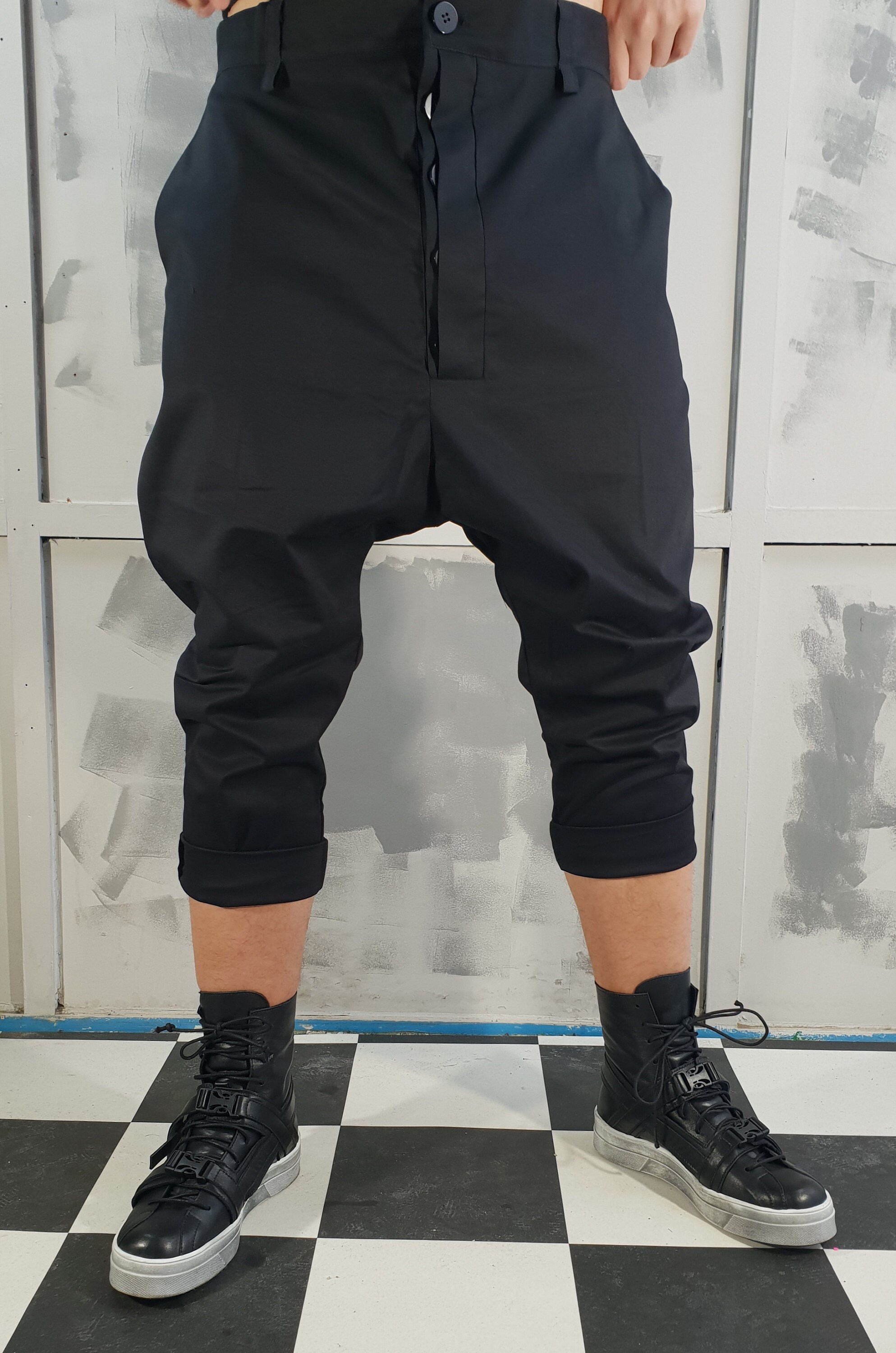 New Collection Men Drop Crotch Futuristic Pants Men Harem - Etsy