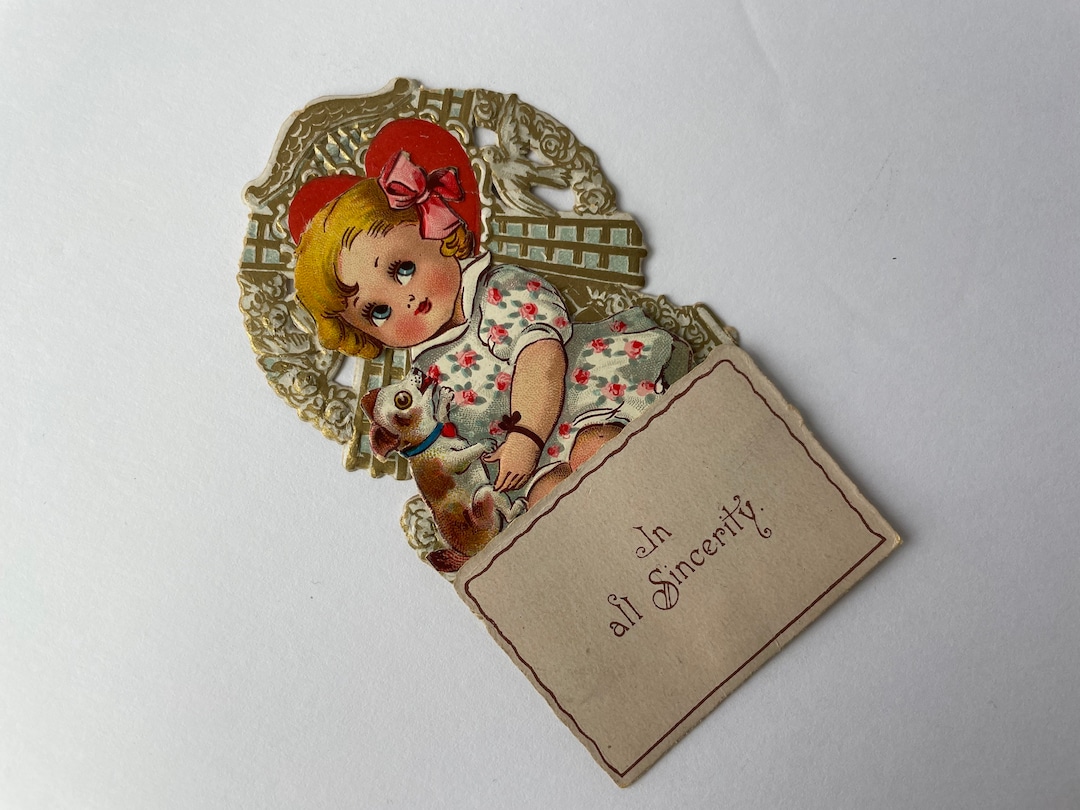 Vintage Antique Greeting Card, Made in Germany, Valentines Card ...