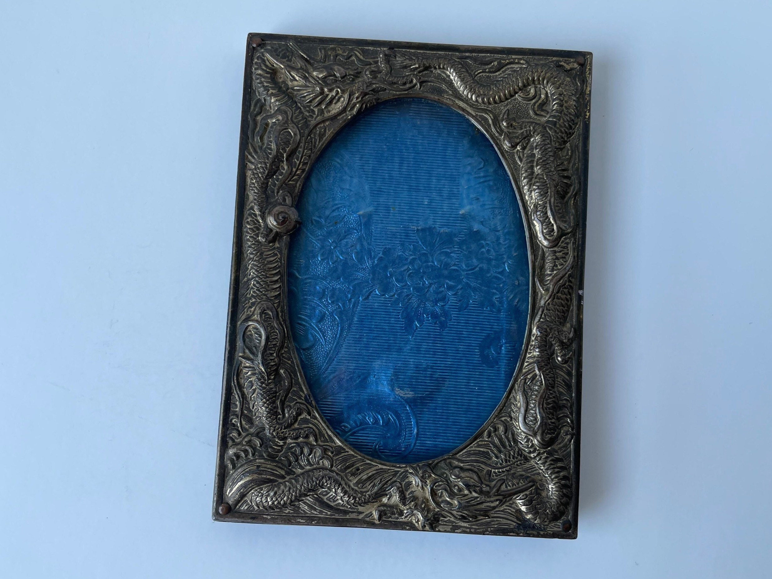 Vintage 1920s Silver Plated Japanese Dragon Photo Frame Made - Etsy