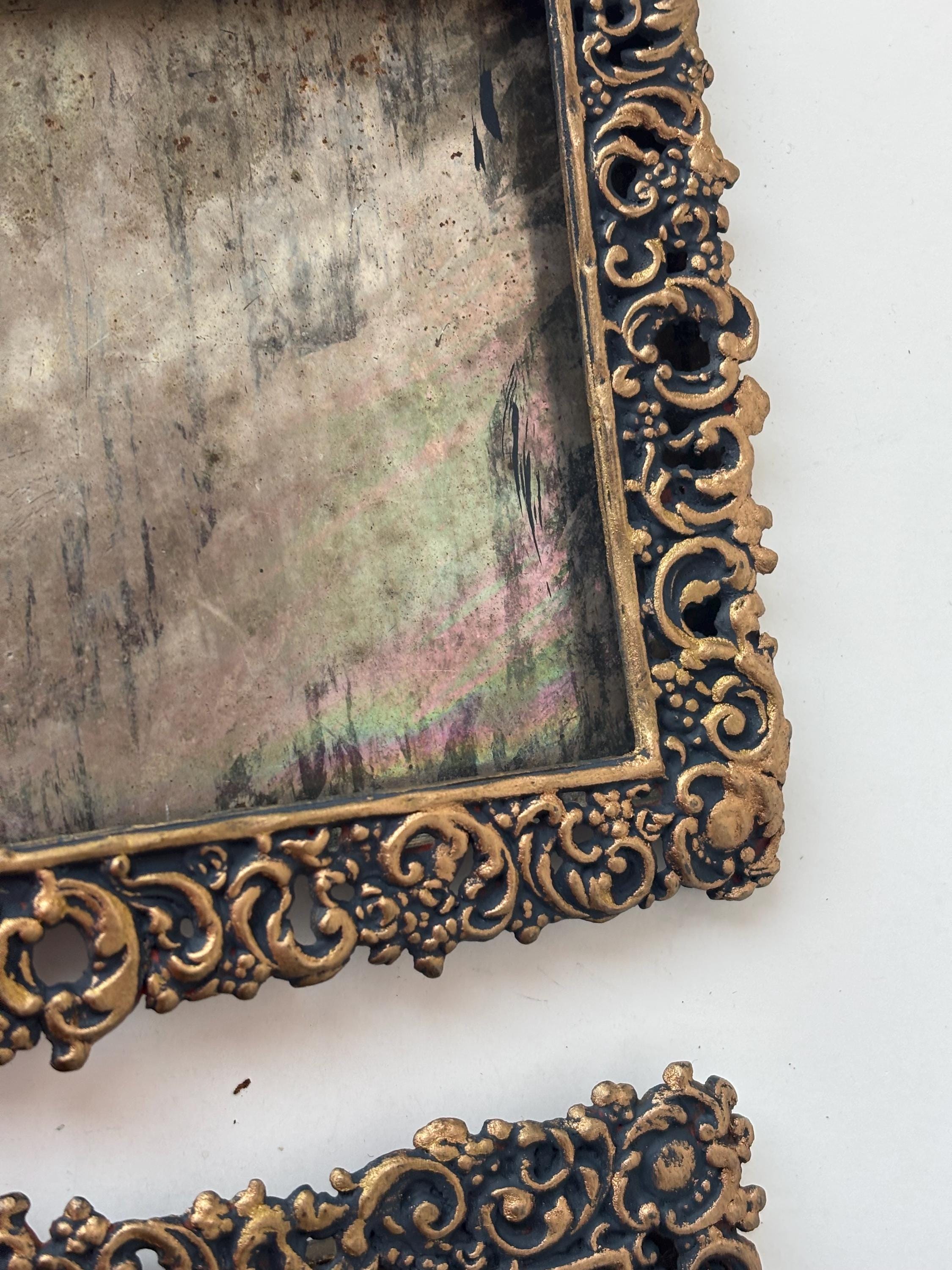 Set of 2 Vintage Ornate Metal Frames, Antique Picture Frame, Victorian ...