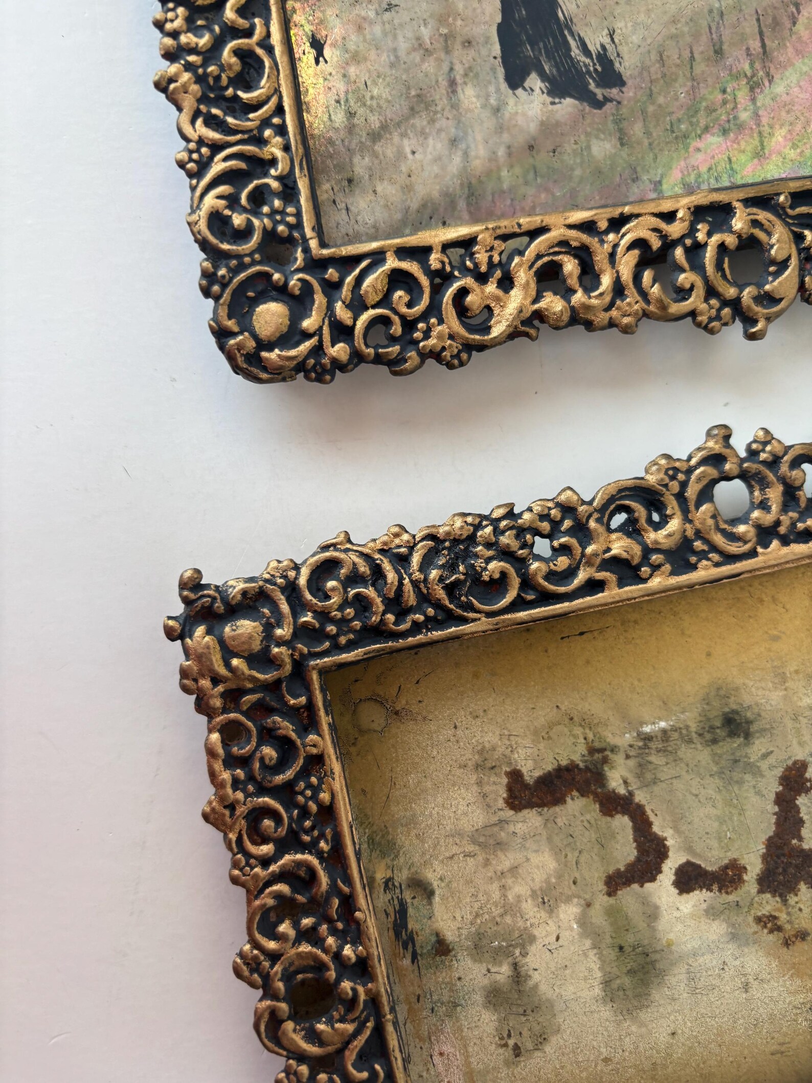 Set of 2 Vintage Ornate Metal Frames, Antique Picture Frame, Victorian ...