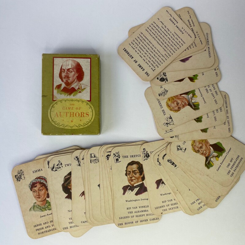 Authors Card Game - Etsy