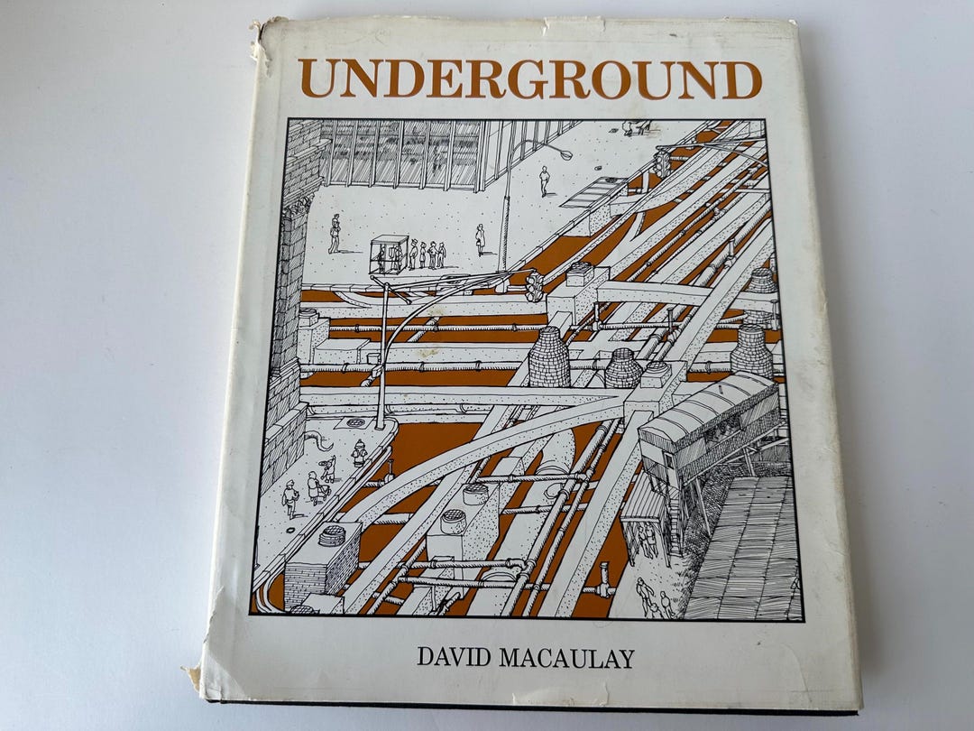 Vintage 1976 Underground Hardcover Book by David Macaulay, Collectible ...