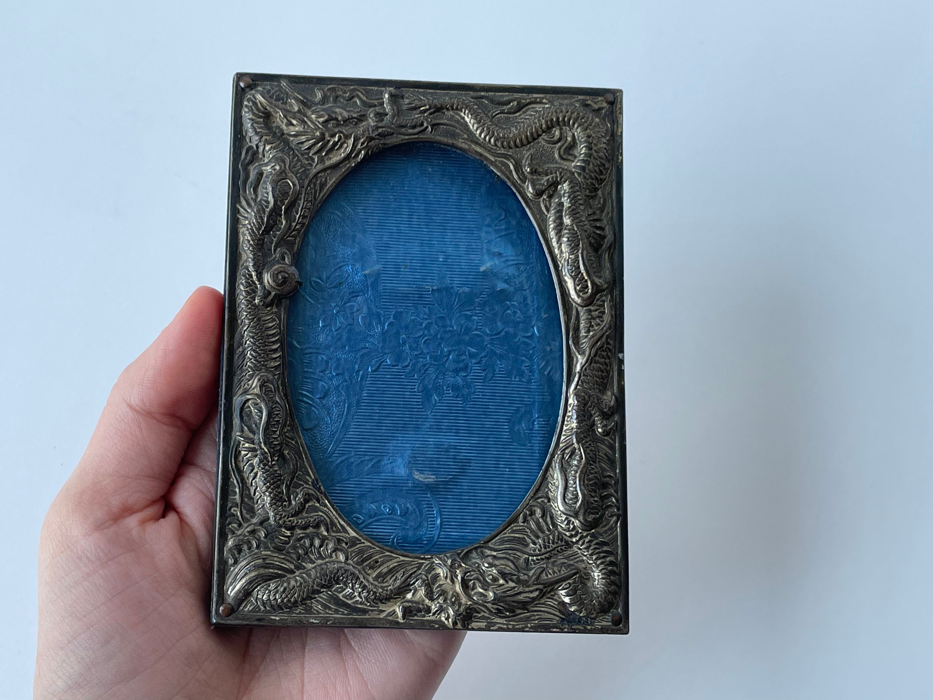 Vintage 1920s Silver Plated Japanese Dragon Photo Frame Made - Etsy