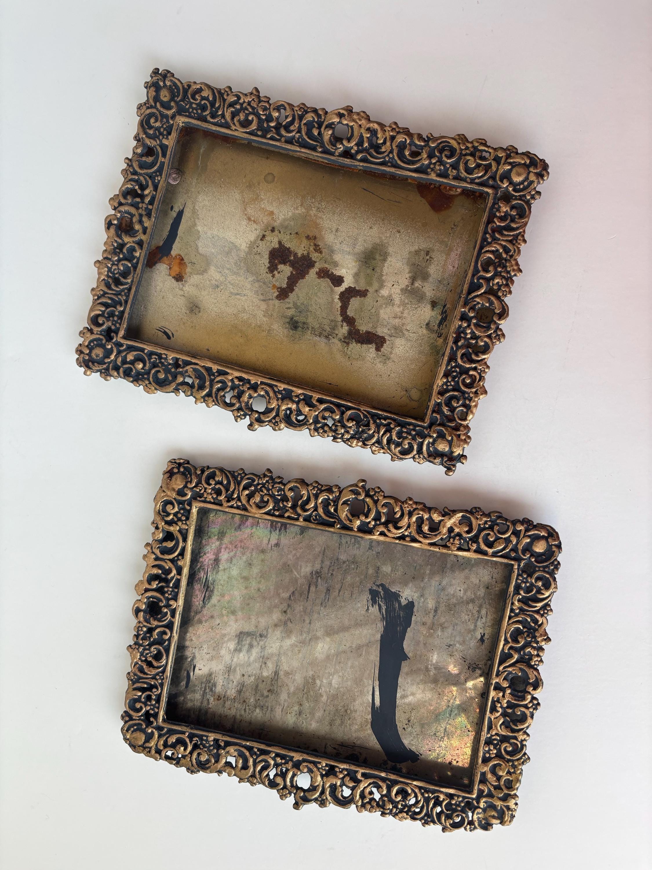 Set of 2 Vintage Ornate Metal Frames, Antique Picture Frame, Victorian ...