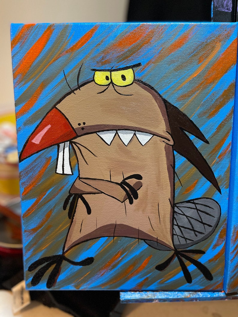 11x16 Angry Beavers Acrylic Painting Set - Etsy