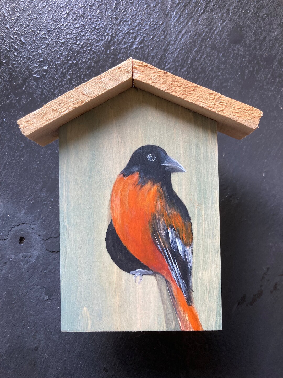 Oriole Birdhouse Plaque - Etsy