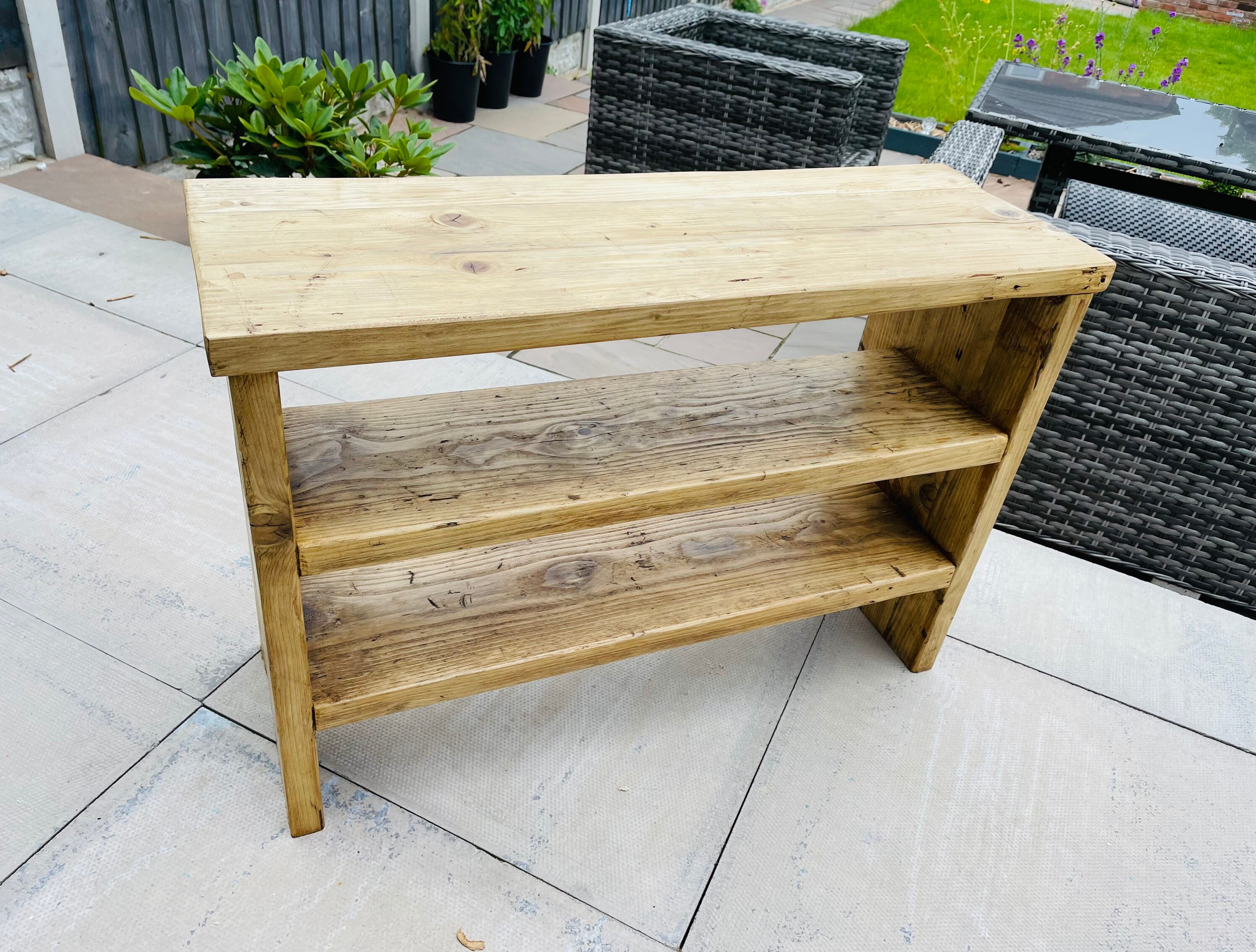 Handcrafted Wooden Shoe Rack Reclaimed Shoe Rack Scaffold Board Shoe ...